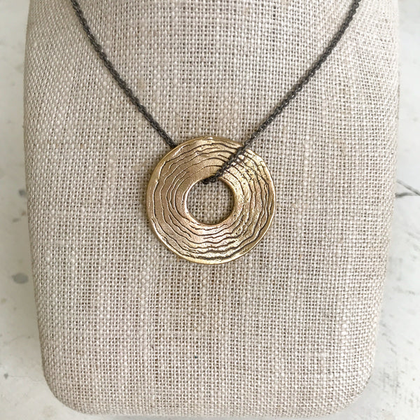 Zen Tree Circle on Oxidised Silver Chain - Billy Zeemann